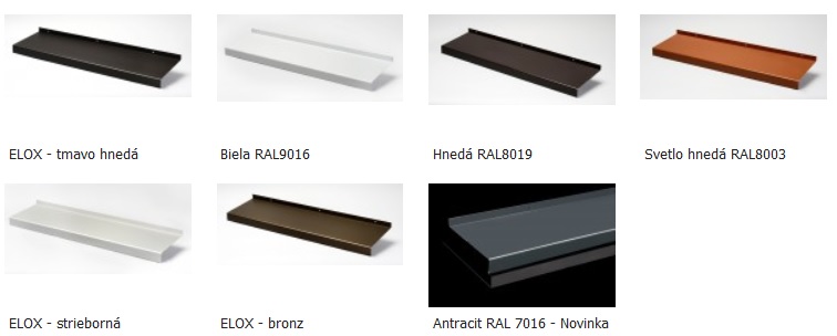 Hliníkové parapety ťahané so zľavou 10% - tentoraz s nosom 40 mm | Najlepšie parapety